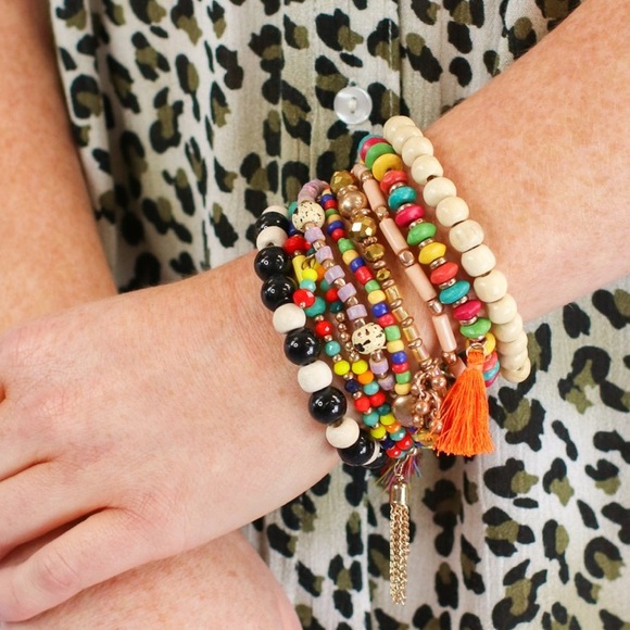 Francesca's Collections | Jewelry | Colorful Bracelet Stack | Poshmark